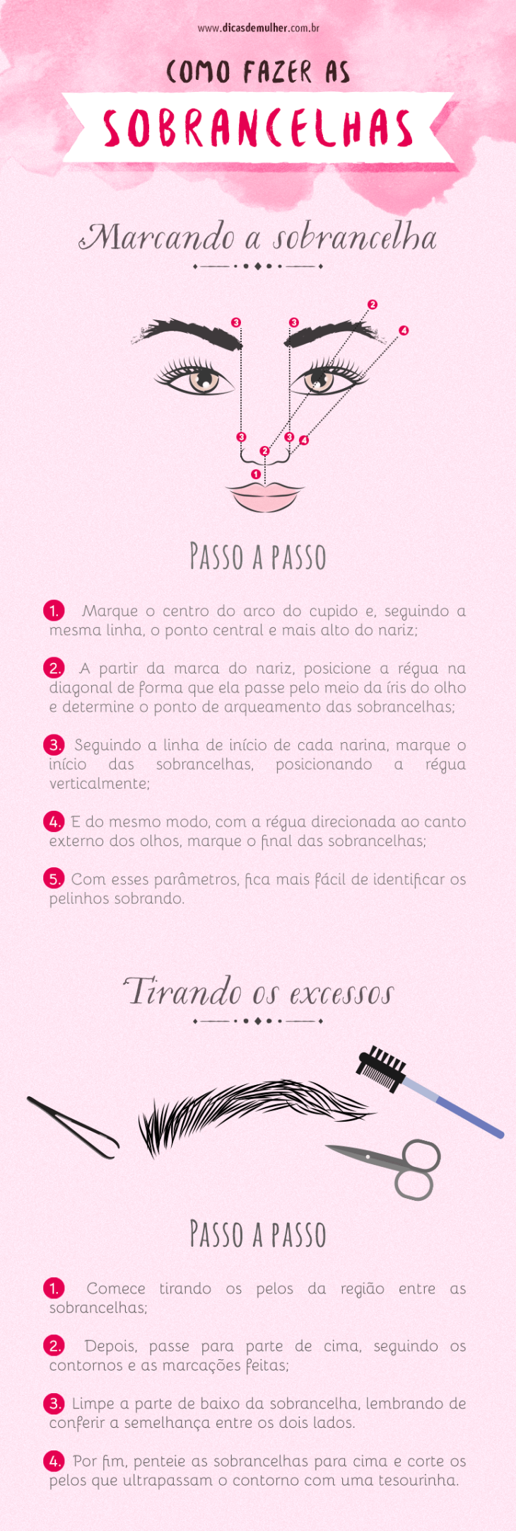 Como Fazer Sobrancelha Passo A Passo Ilustrado E Vídeos Tutoriais Guia