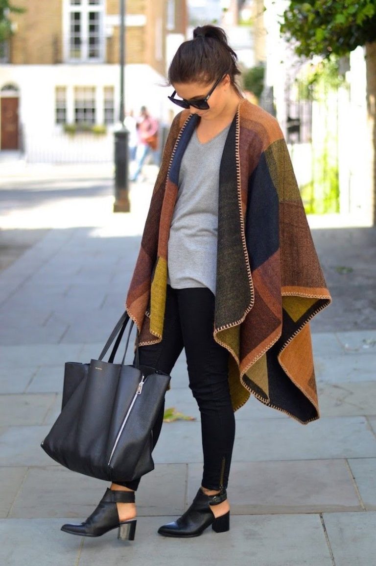 Looks estilosos com poncho para você se inspirar e se aquecer