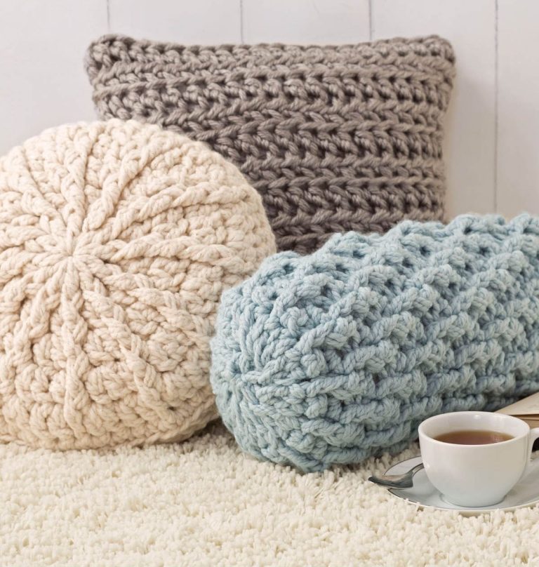 Almofadas de crochê: 20 modelos com passo a passo (completo)