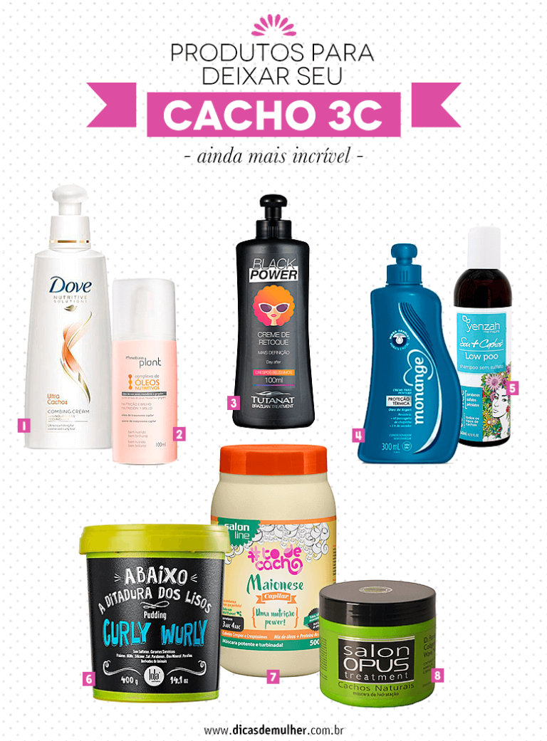 Cabelo cacheado 3C: cuidados, dicas e produtos recomendados