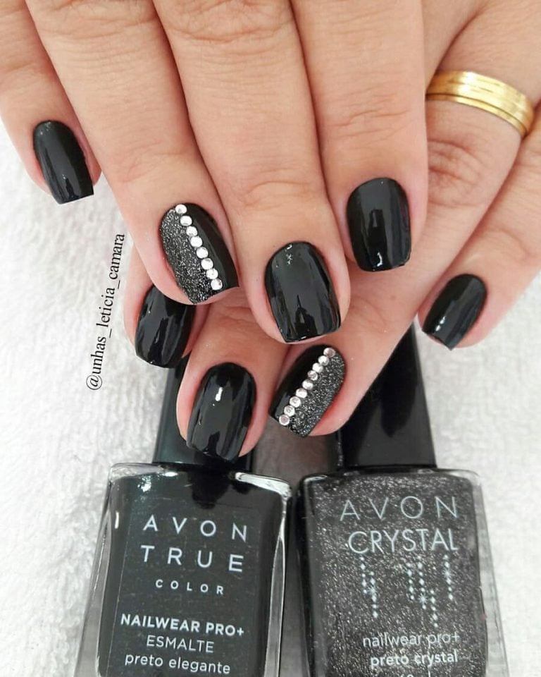 45 unhas decoradas pretas para se inspirar