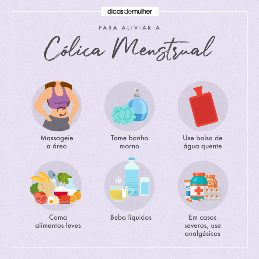 Cólica menstrual: como aliviar os sintomas com tratamentos caseiros e ...