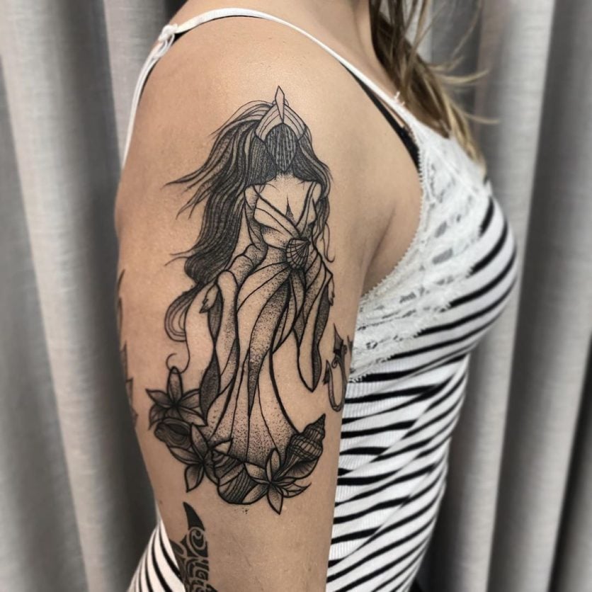 Tatuagem de iemanjá: 40 inspirações com a mãe das águas