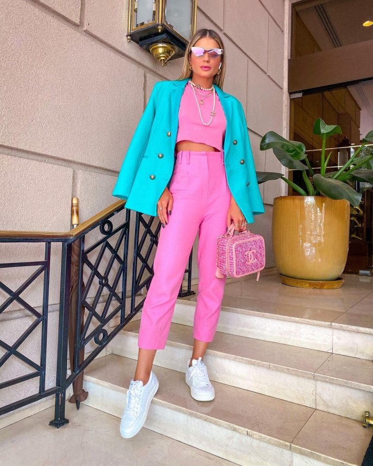 Calça rosa: 30 fotos + opções para chamar de sua