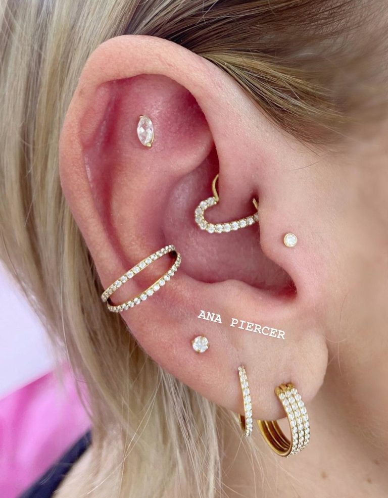 Piercing conch: 30 fotos, vídeos e dicas preciosas de uma body piercer
