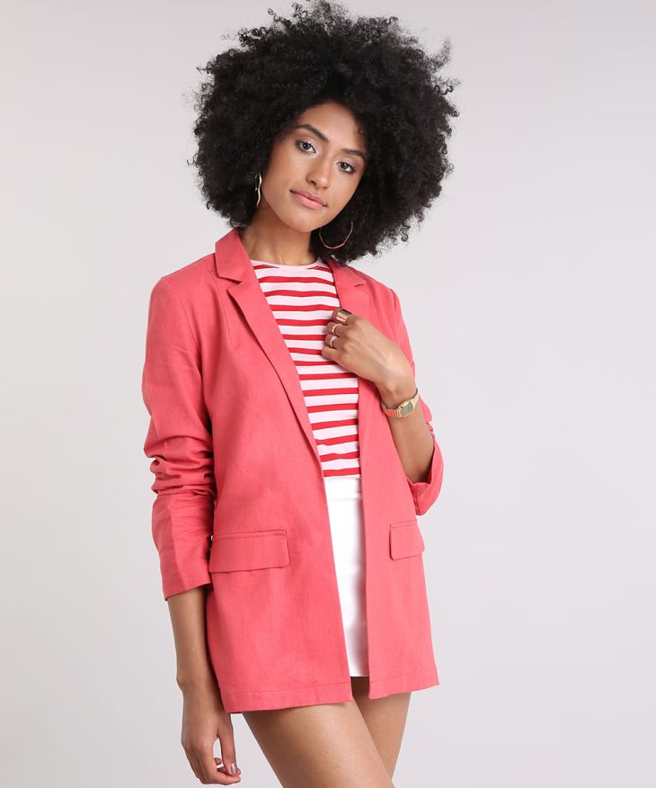 Blazer rosa: 38 modelos para aprender a usar essa maravilha
