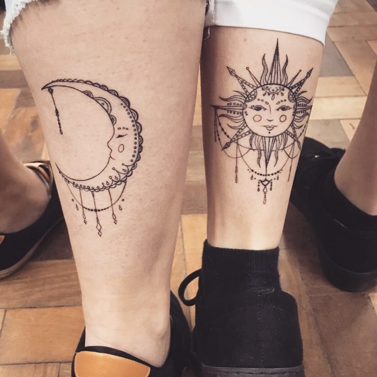 Tatuagem sol e lua: um desenho cheio de signifcado místico