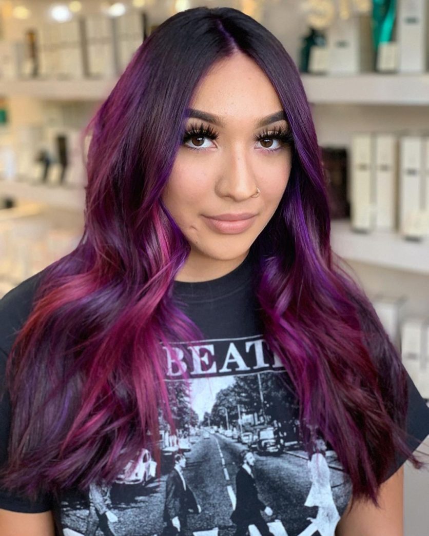 Mechas roxas: 30 fotos + 4 tutoriais para tirar o visual do óbvio