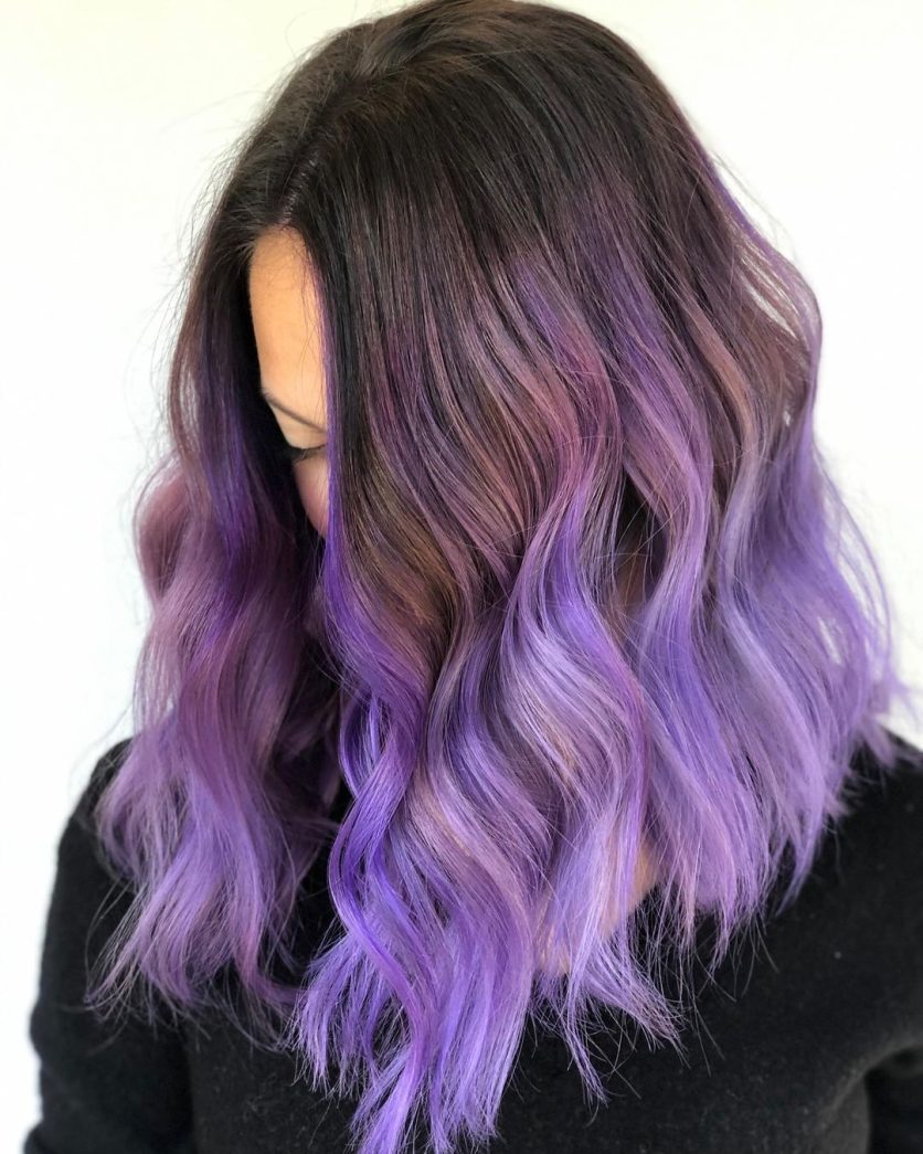 Mechas roxas: 30 fotos + 4 tutoriais para tirar o visual do óbvio