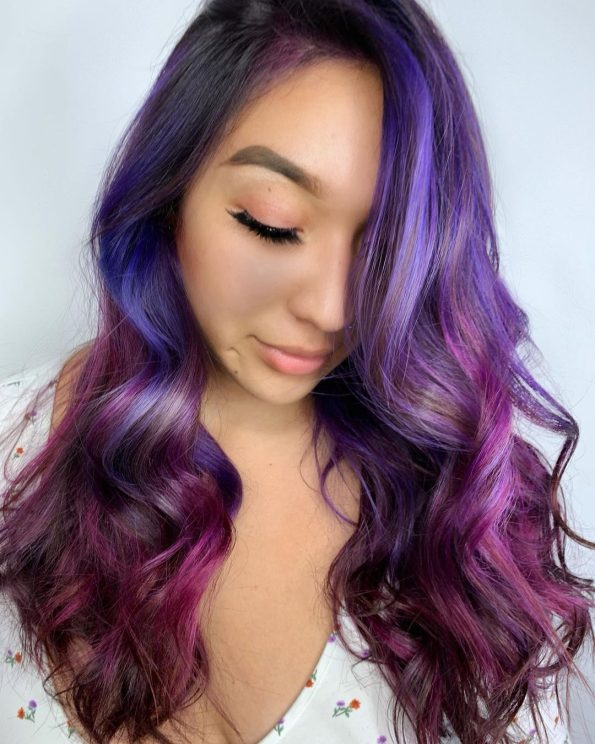 Mechas roxas: 30 fotos + 4 tutoriais para tirar o visual do óbvio