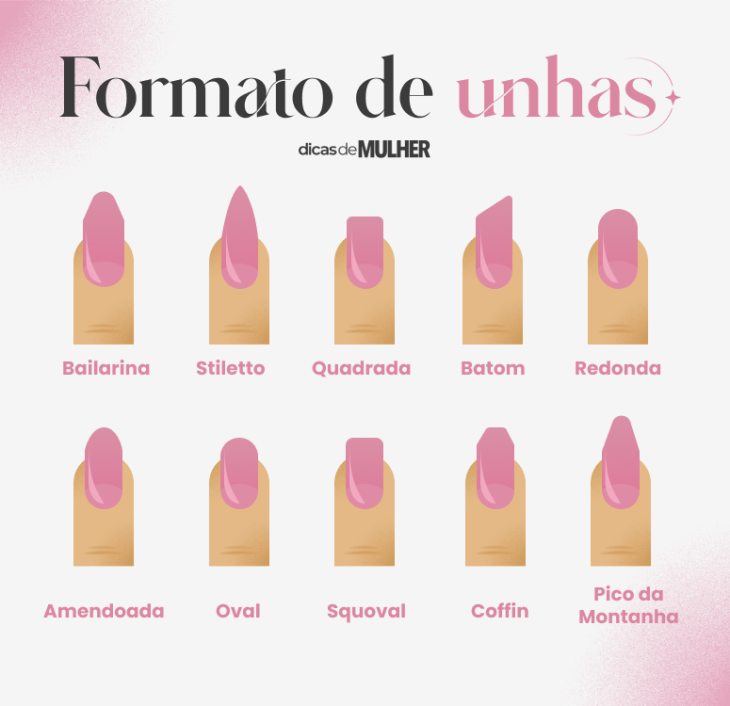 10 formatos de unhas: tendências, clássicos, dicas e como fazer